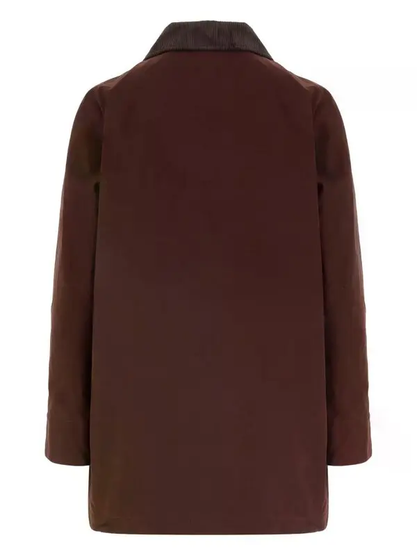 Aspesi Contrast-collar Patch-pocket Coat - Brown