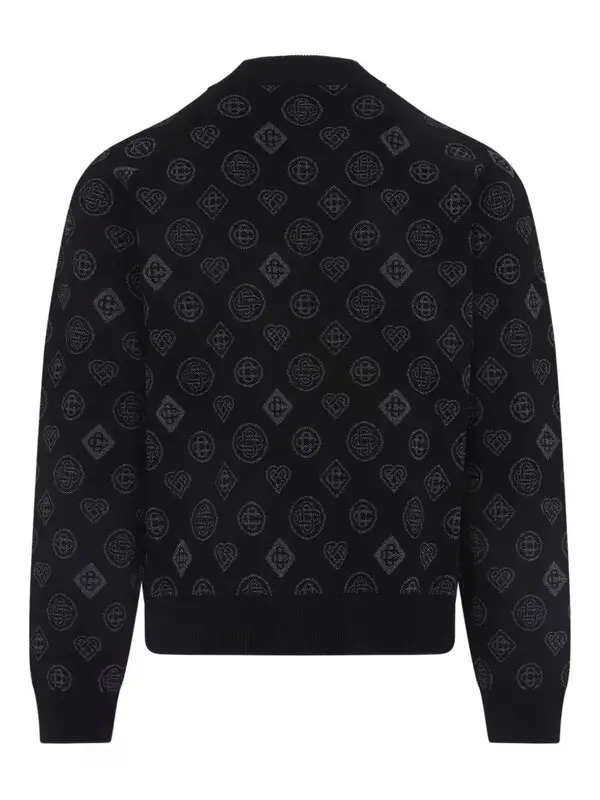 Casablanca Logo Pattern Zip-up Jacket