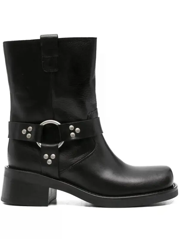 P.a.r.o.s.h Buckle-strap Leather Boots - Black