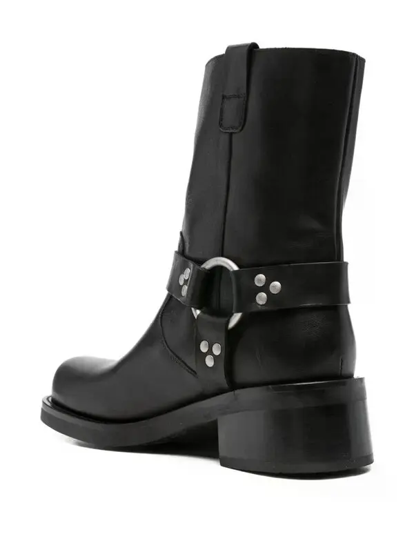 P.a.r.o.s.h Buckle-strap Leather Boots - Black