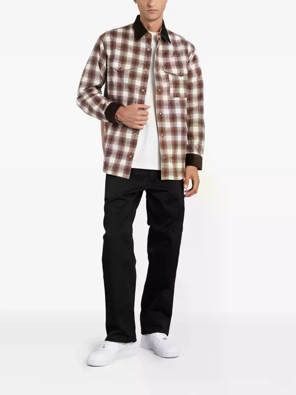 Junya Watanabe Checked Corduroy-paneled Overshirt