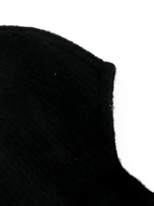 Jacquemus Ribbed-knit Balaclava Hat - Black