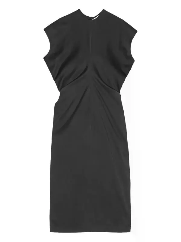 Remain Birger Christensen Gathered-shoulder Midi Dress