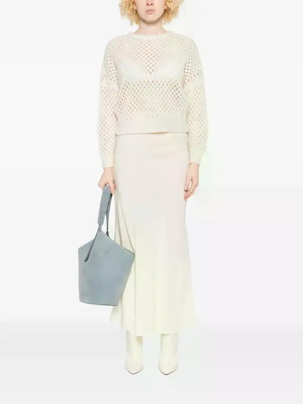 Max Mara Open-knit Long-sleeve Sweater