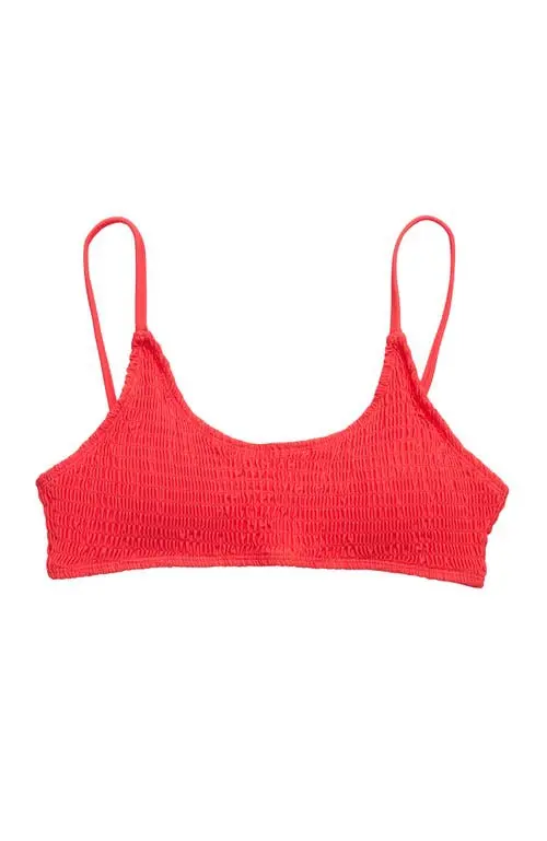 SNAPPER ROCK Shirred Sustainable Bikini Top - Watermelon