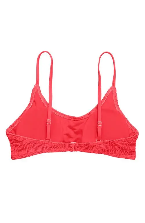 SNAPPER ROCK Shirred Sustainable Bikini Top - Watermelon