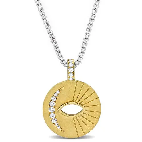 JULIANNA B. Diamond Sun & Moon Pendant Necklace - 14k Gold