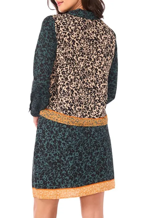 Vince Camuto Mixed Print Long Sleeve Button-up Shirt