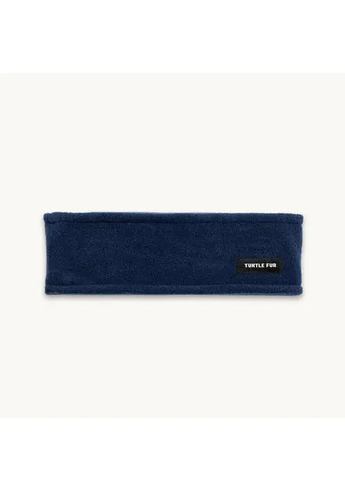 Turtle Fur Double-layer Fleece Headband - Navy