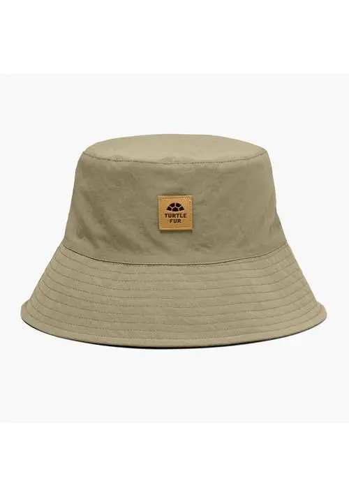 Turtle Fur Dune Reversible Bucket Hat - Khaki