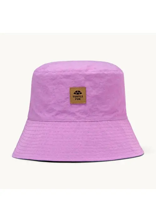 Turtle Fur Dune Reversible Bucket Hat - Lilac