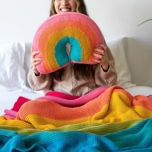 PINK LEMONADE Love Organic Cotton Throw Blanket