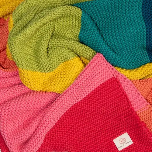 PINK LEMONADE Love Organic Cotton Throw Blanket