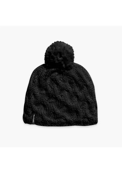 Turtle Fur Wave On Wave Merino Wool Beanie - Black