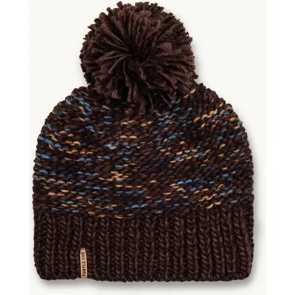 Turtle Fur Firefly Pom Beanie - Chocolate
