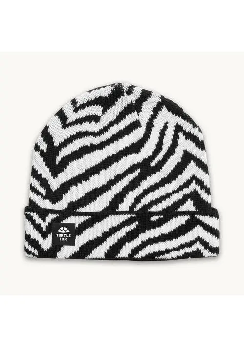 Turtle Fur Zebralicious Beanie - Black