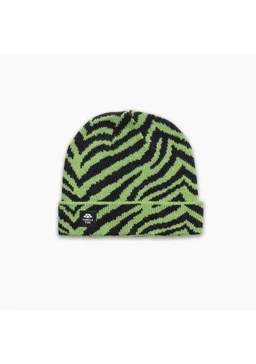 Turtle Fur Zebralicious Beanie - Lime