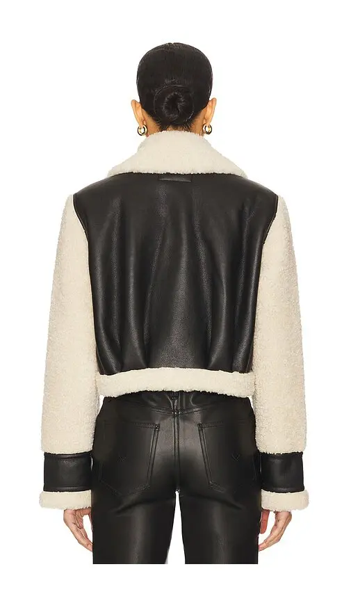 Blanknyc Cropped Faux Leather And Fur Trimmed Jacket