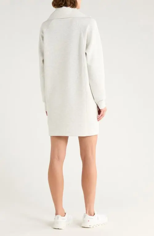 Spanx Heathered Half Zip Long Sleeve Dress