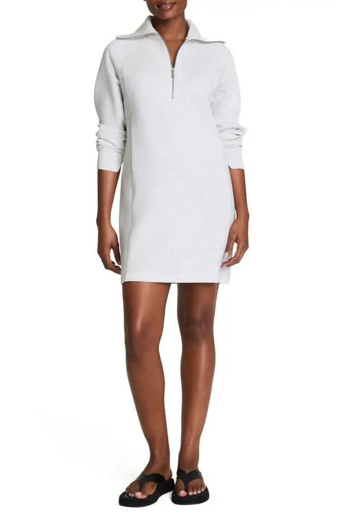 Spanx Heathered Half Zip Long Sleeve Dress