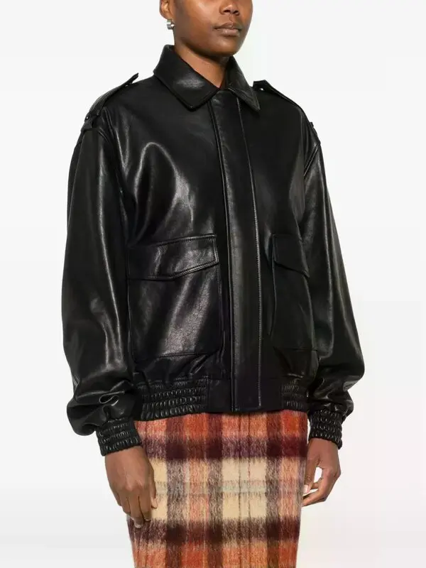ARMA Flap-pocket Leather Jacket - Black