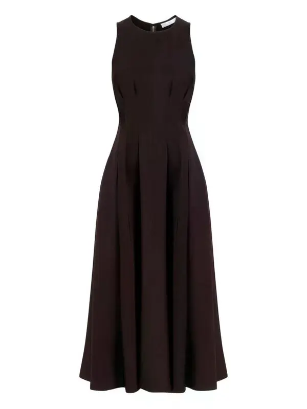 Proenza Schouler White Label Bronwyn Fitted-bodice Midi Dress - Brown