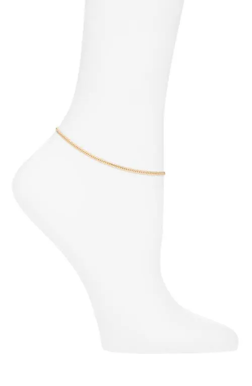 SOKO Safu Herringbone Chain Anklet - Gold