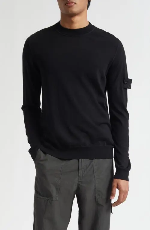 Stone Island Ghost Virgin Wool Sweater - Black