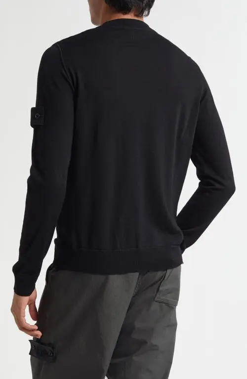Stone Island Ghost Virgin Wool Sweater - Black