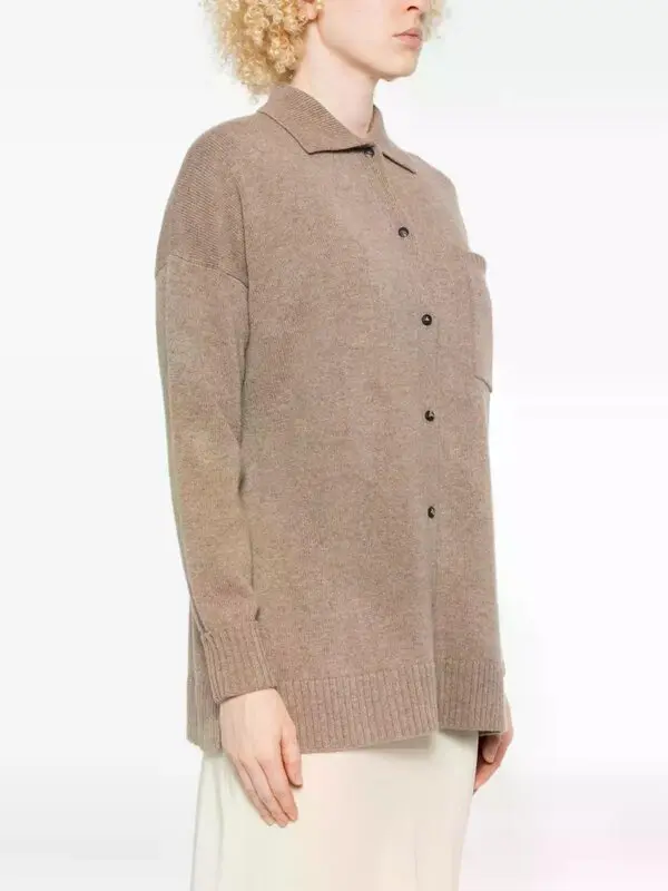 Max Mara Buttoned Chest-pocket Cardigan - Brown