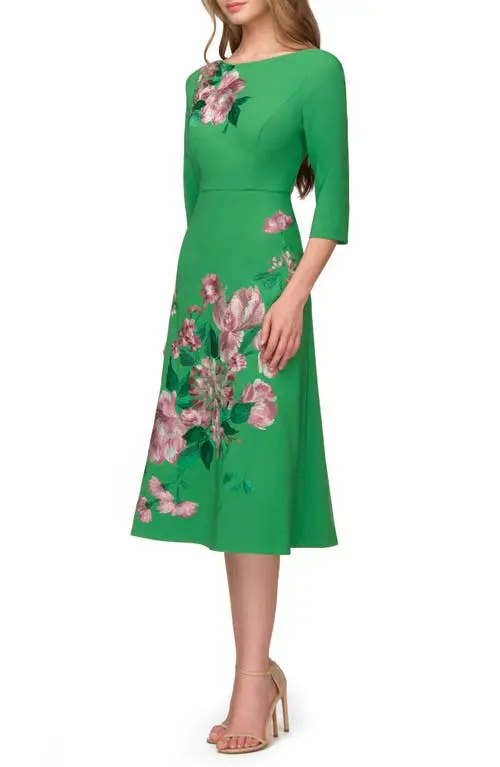 KAY UNGER Floral Embroidered Gown
