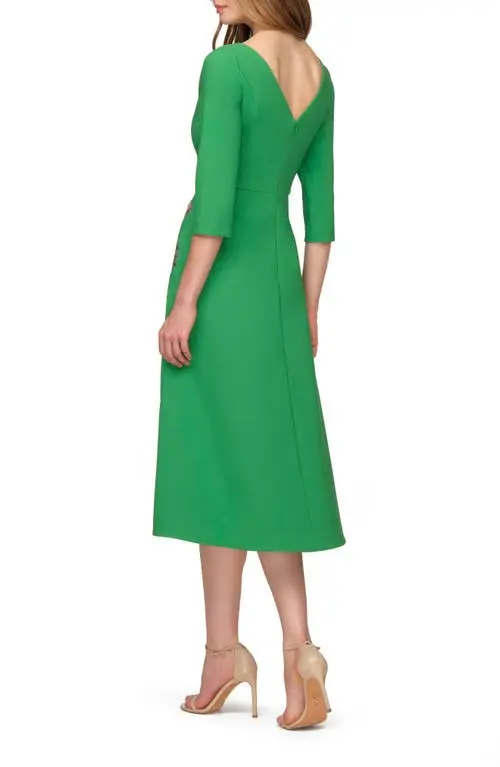 KAY UNGER Floral Embroidered Gown