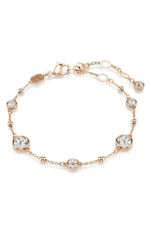 SWAROVSKI Imber Crystal Station Bracelet - Rose Gold/white