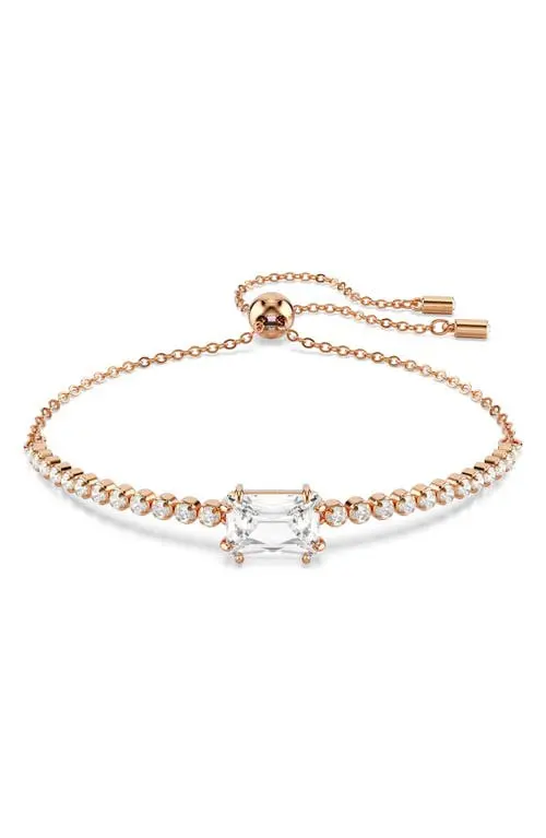 SWAROVSKI Matrix Tennis Bracelet - Rose Gold/white