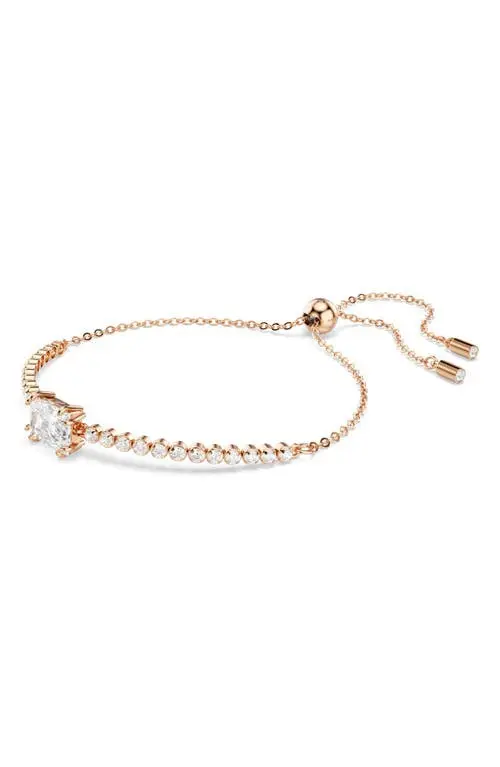 SWAROVSKI Matrix Tennis Bracelet - Rose Gold/white