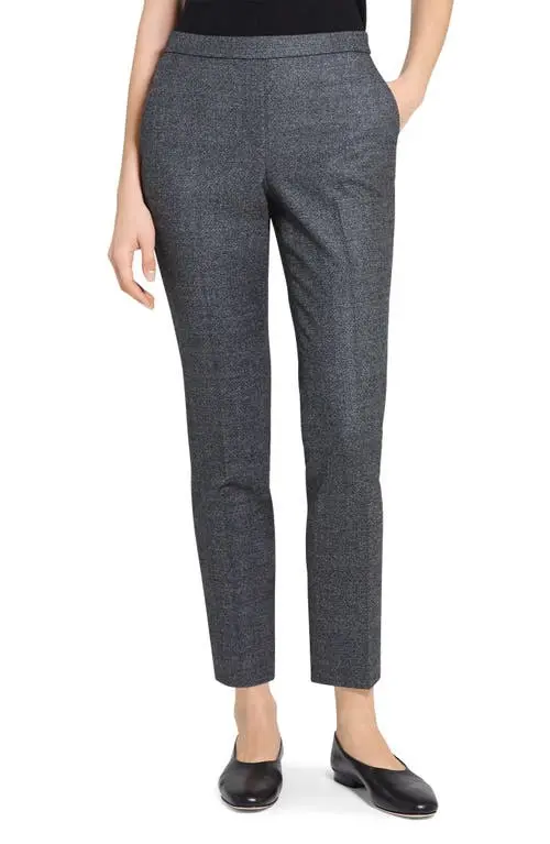 Theory Marled Flannel Treeca Pull-on Pants