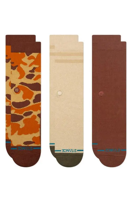 Stance Camouflage Assorted 3-pack Crew Socks - Brown