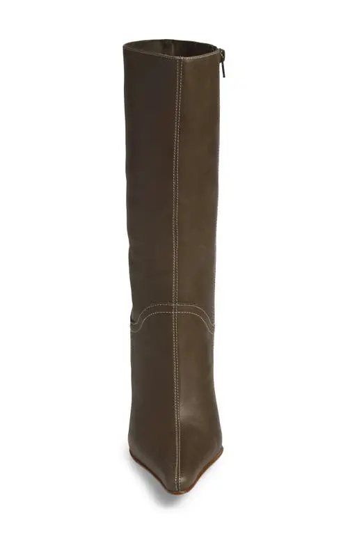 Jeffrey Campbell Dotty Leather Boots - Olive