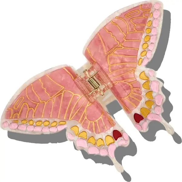 SOLAR ECLIPSE Swallowtail Butterfly Hair Clip - Pink