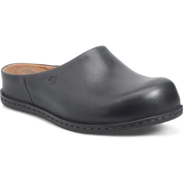 BØRN Elliot Clog - Black Leather