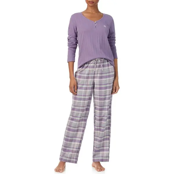 Ralph Lauren Henley Pajamas - Multi Plaid