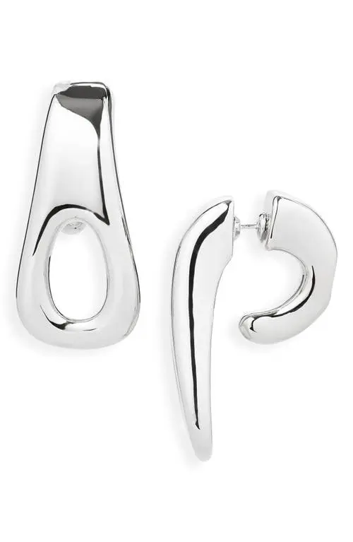 Rabanne Zip Pull Single Earring - Silver