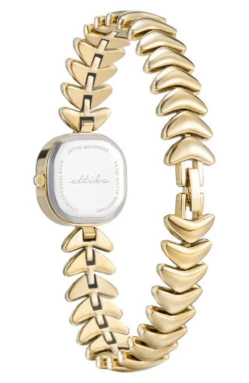 Ettika Gold Women\'s Bracelet Watch with Mother Of Pearl Dial Ettika Metal Moderna Bracelet Watch - Gold | Editorialist main image 2