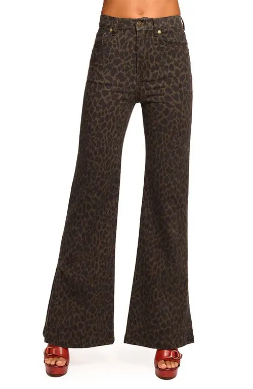Ramy Brook Tyra Animal Print Flare Jeans