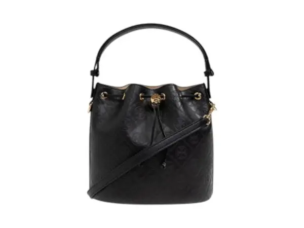 Tory Burch T Monogram Leather Bucket Bag