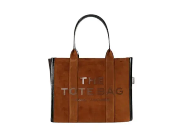 Marc Jacobs Large Suede Leather Blocked Tote Bag - Copper