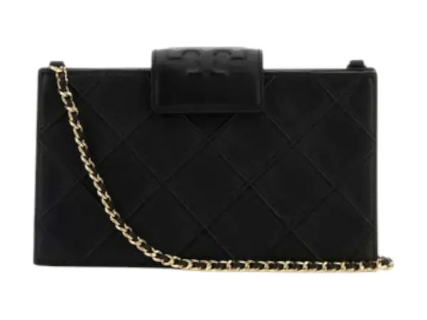 Tory Burch Fleming Mini Chain Wallet - Black