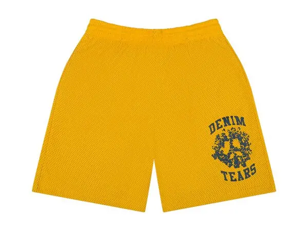 DENIM TEARS Denim University Mesh Shorts - Yellow