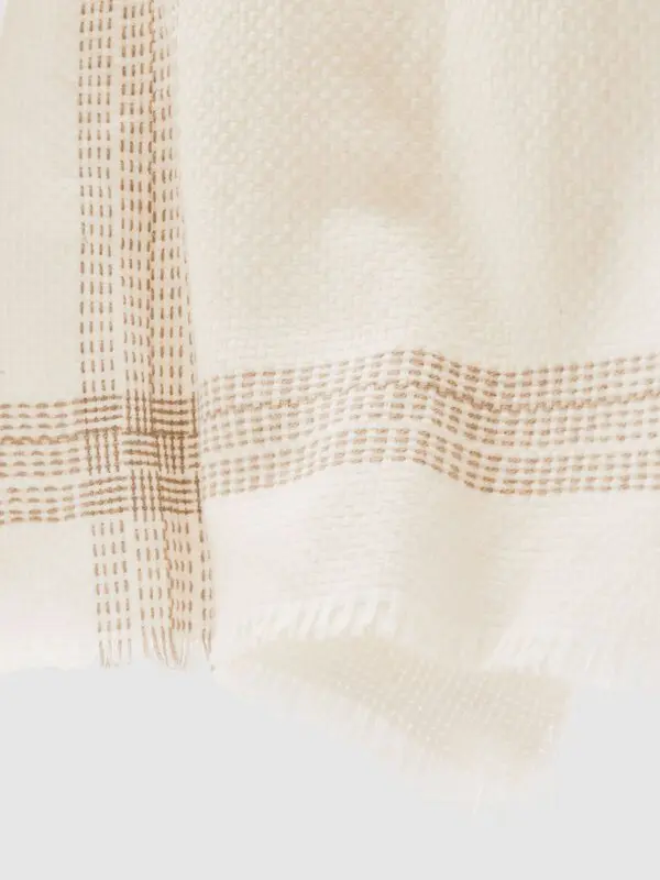 REISS Vivienne Wool-cashmere Textured Scarf