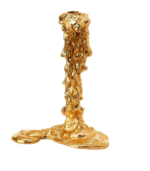 POLSPOTTEN Large Drip Candle Holder - Gold